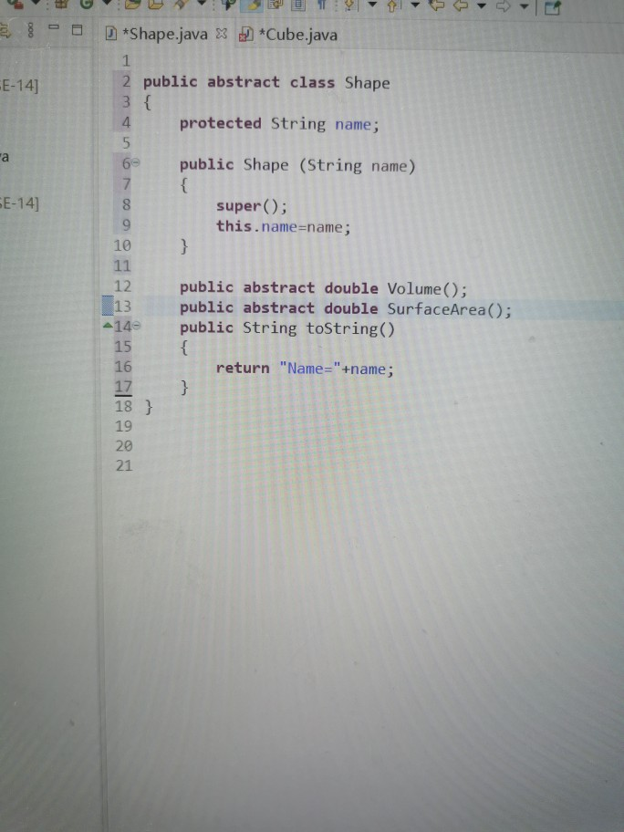 Solved This is about inheritance, abstract and super class, | Chegg.com