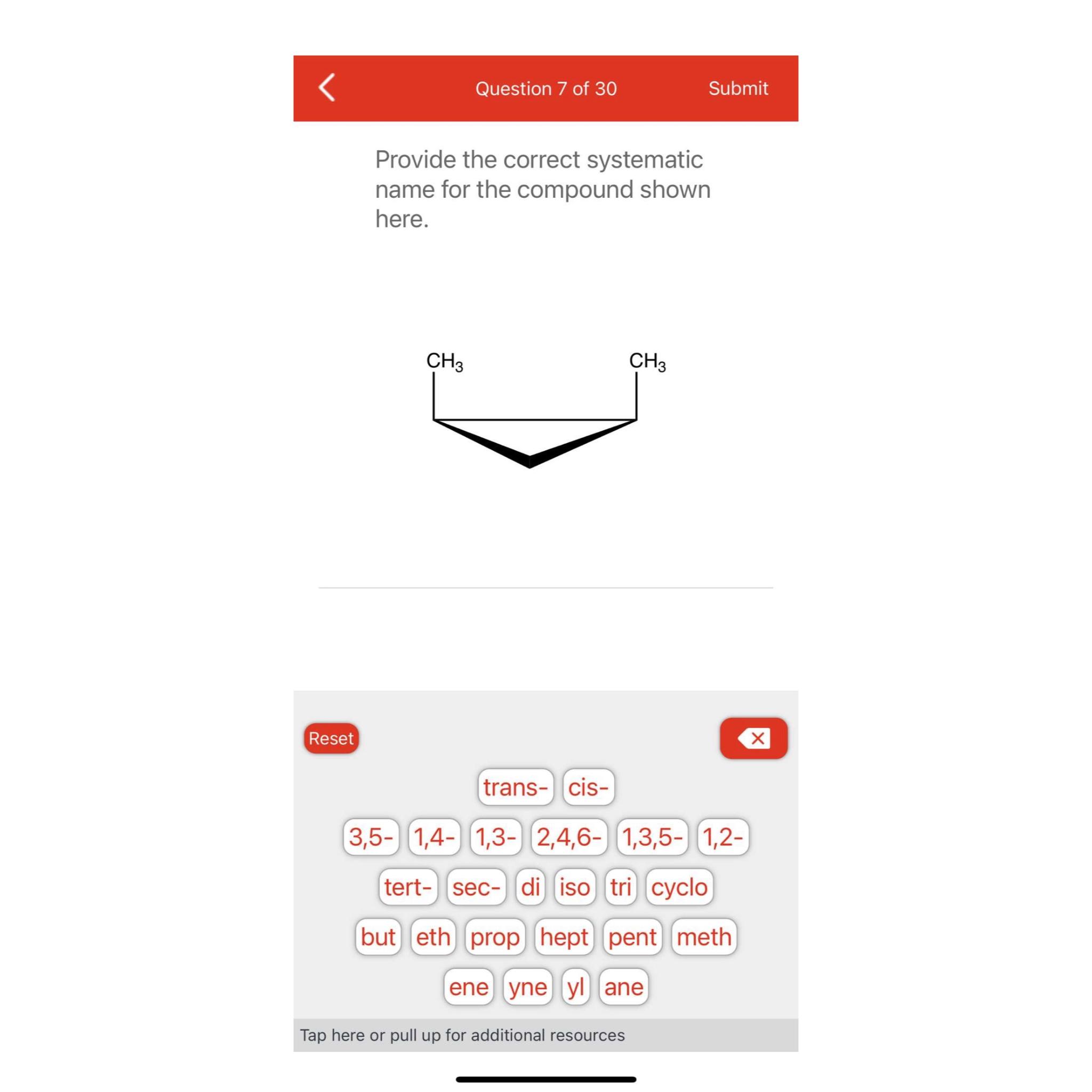 Solved Question 7 ﻿of 30SubmitProvide the correct systematic | Chegg.com