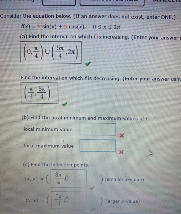 Solved Consider the equation below. (If an answer does not | Chegg.com