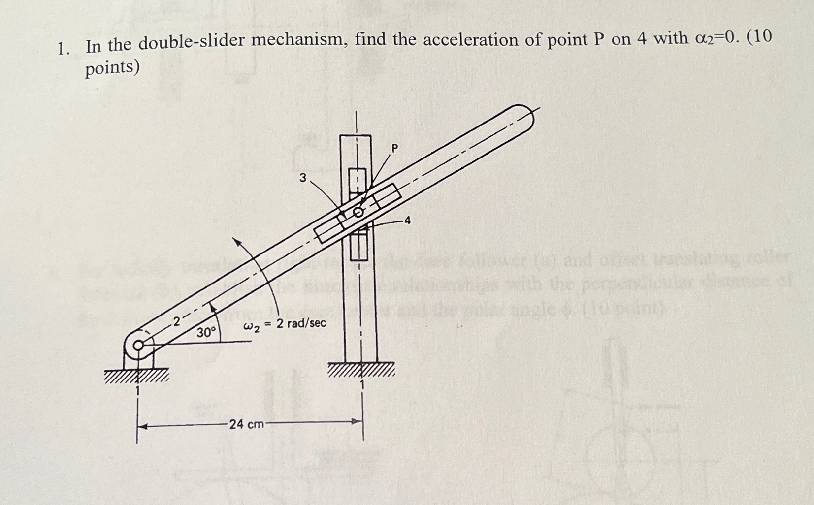 Solved In the double-slider mechanism, find the acceleration | Chegg.com