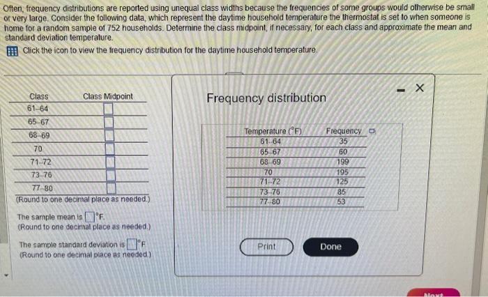 Solved Often, frequency distributions are reported using | Chegg.com