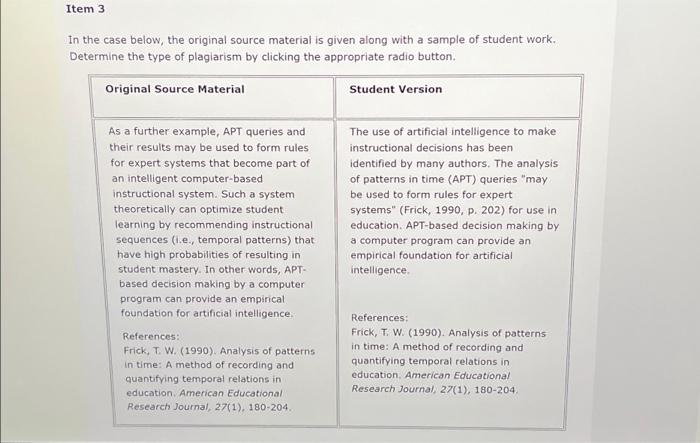 Item 3 In the case below, the original source | Chegg.com