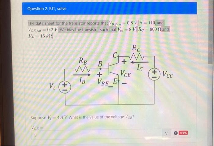 Solved The data sheet for the transistor reports that | Chegg.com