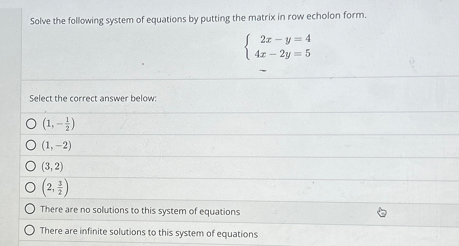 Solved Solve the following system of equations by putting | Chegg.com