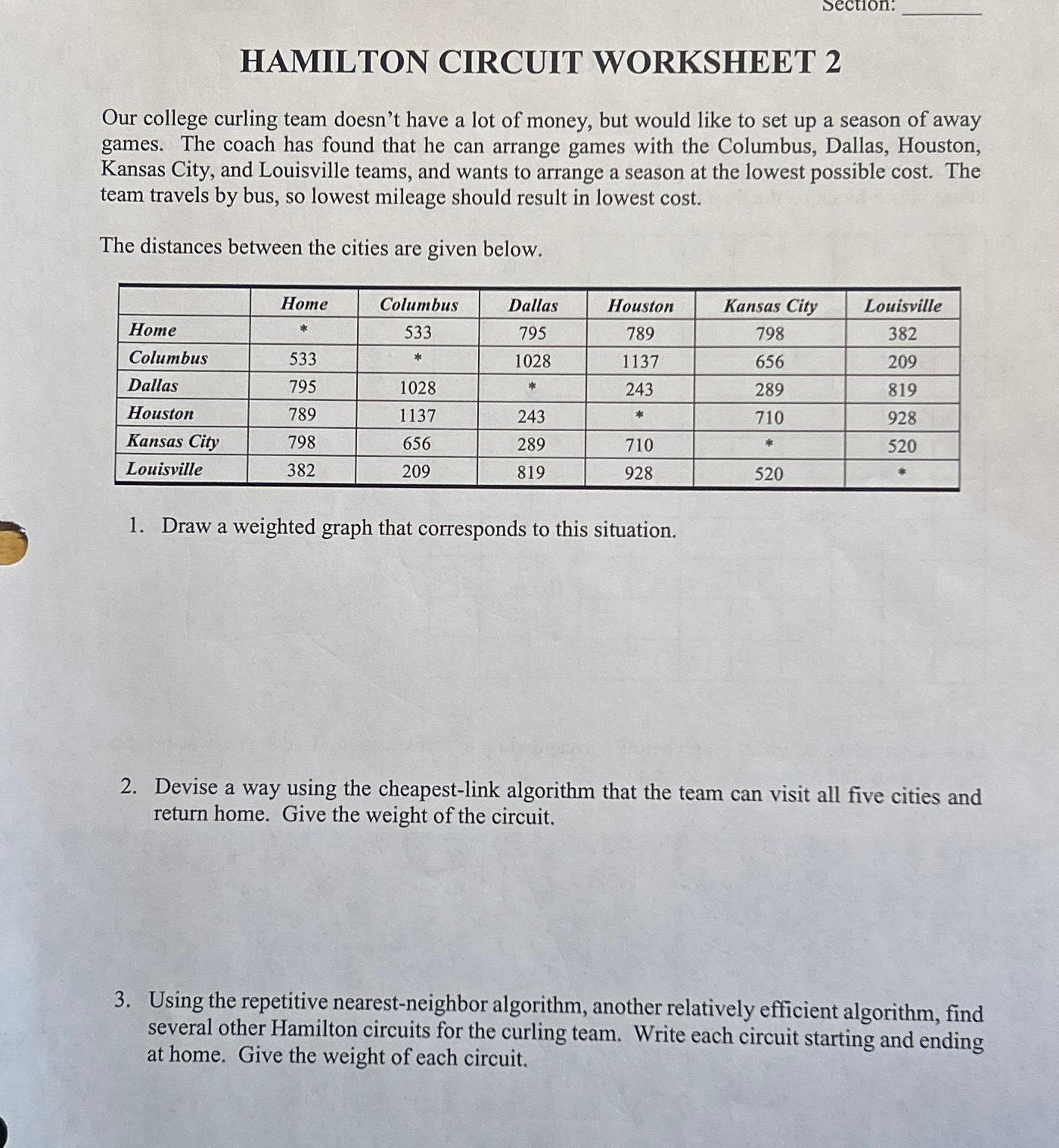 Solved 1. ﻿Draw awaited graph that corresponds to the | Chegg.com