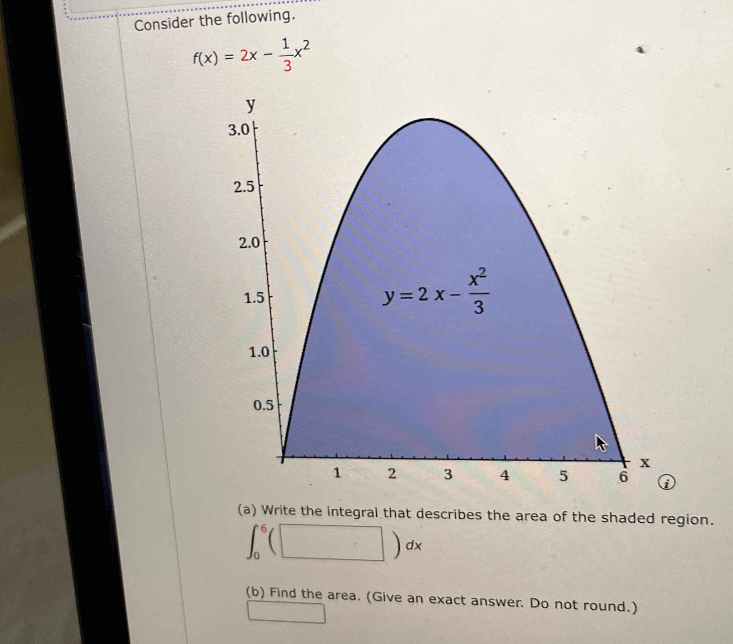 Solved Consider the following.f(x)=2x-12x2(a) ﻿Write the | Chegg.com