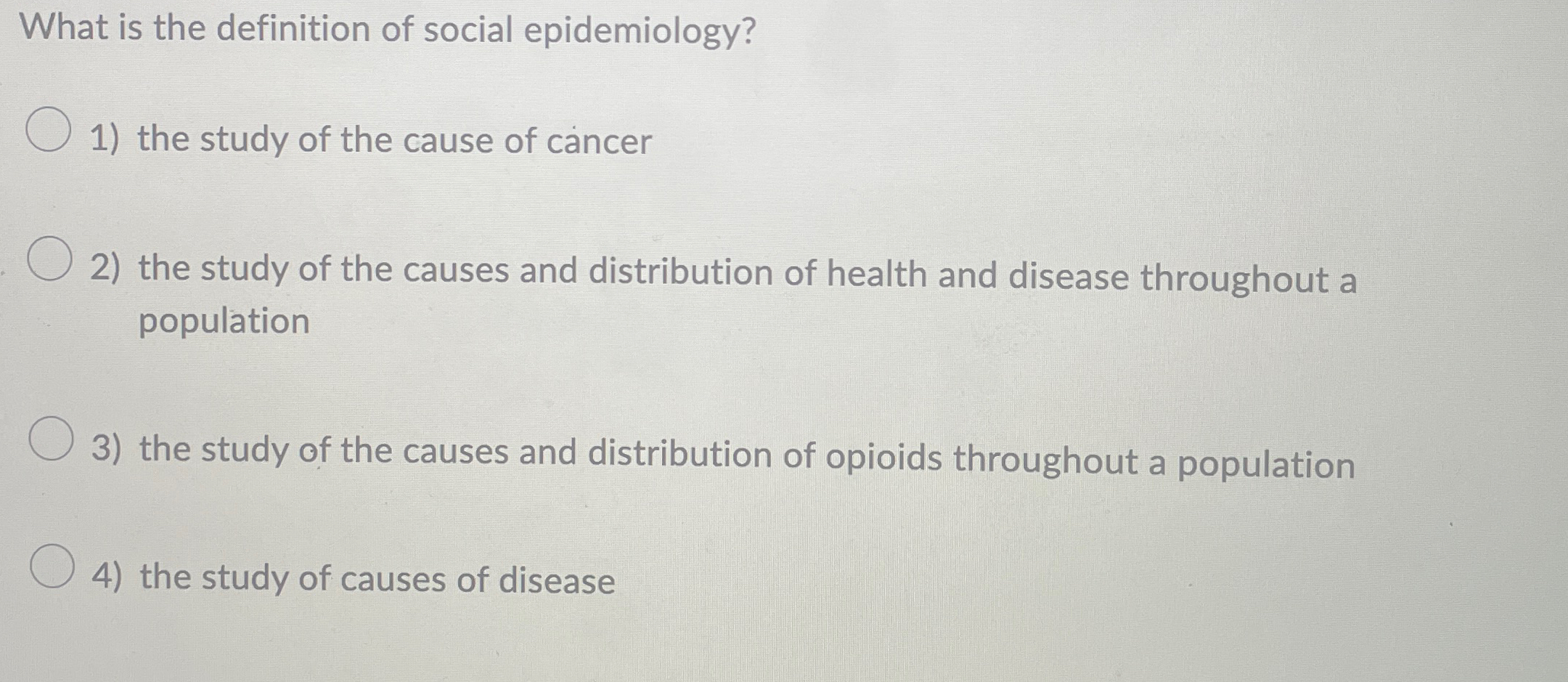 Solved What is the definition of social epidemiology?the | Chegg.com