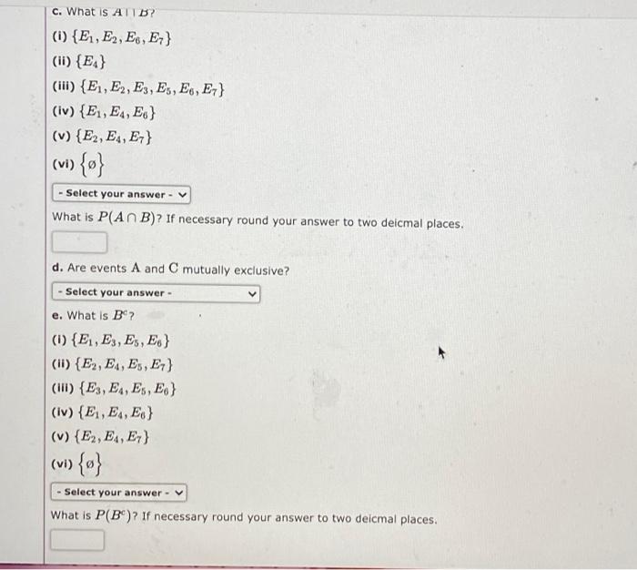 Solved Suppose that we have a sample space S = {E, Es, Es, | Chegg.com