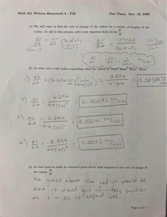 Solved Math 251 Written Homework 8-F20 Due Thurs. Nov. 19, | Chegg.com