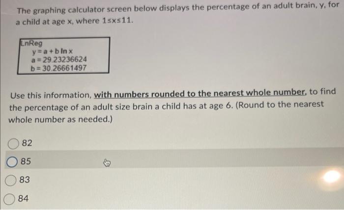 Solved The graphing calculator screen below displays the | Chegg.com