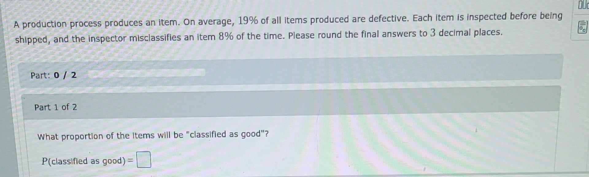 [Solved]: A production process produces an item. On ave