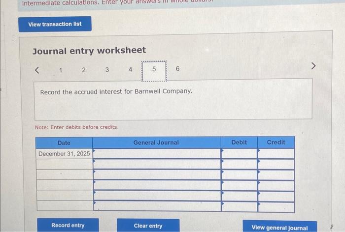 Solved Journal entry worksheet Record the | Chegg.com