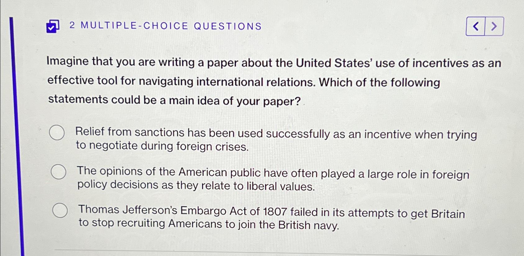 Solved 2 ﻿MULTIPLE-CHOICE QUESTIONSImagine that you are | Chegg.com