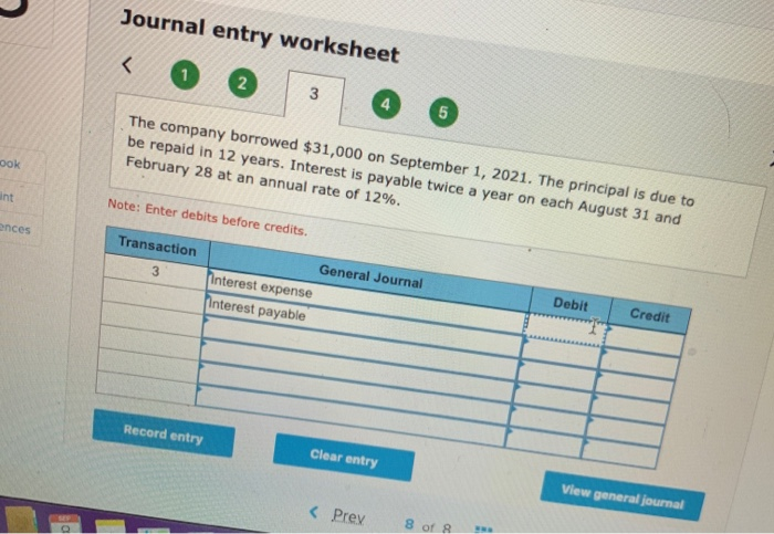 Solved Journal entry worksheet