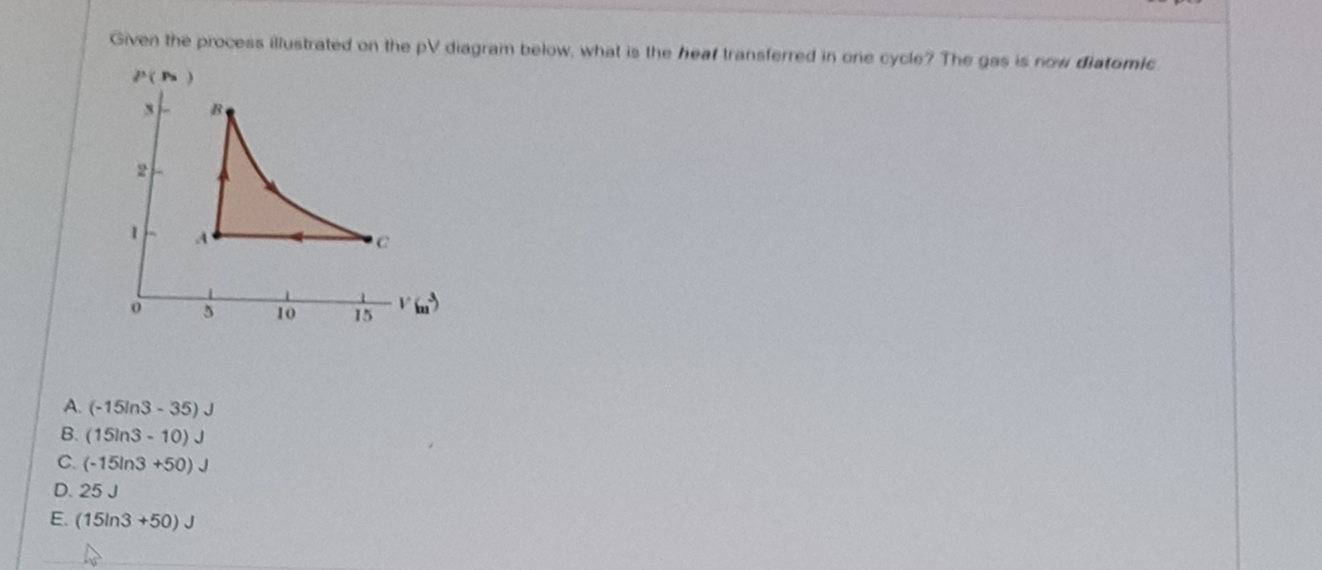 Solved Given the process itustrated on the pV diagram below, | Chegg.com