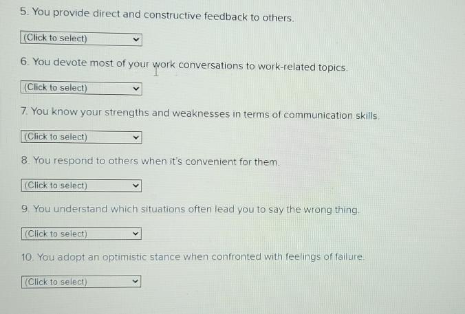 Solved You provide direct and constructive feedback to | Chegg.com