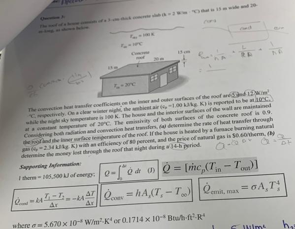 Solved Qevine 3 The convection heat transfer coefficients on | Chegg.com