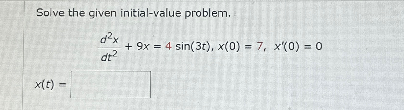 Solved Solve the given initial-value | Chegg.com