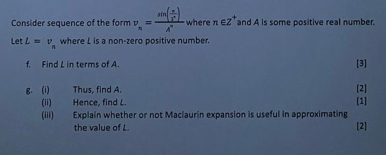 Solved Consider sequence of the form vn=Ansin(2nn) where | Chegg.com