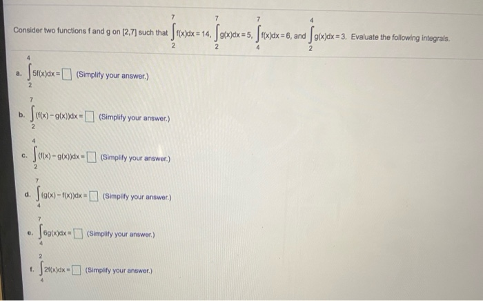 Solved Consider two functions f and g on (2,7) such that | Chegg.com Solved Consider two functions f and g on (2,7) such that | Chegg.com