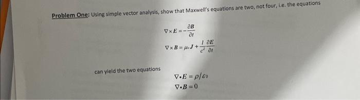 Solved Problem One: Using simple vector analysis, show that | Chegg.com
