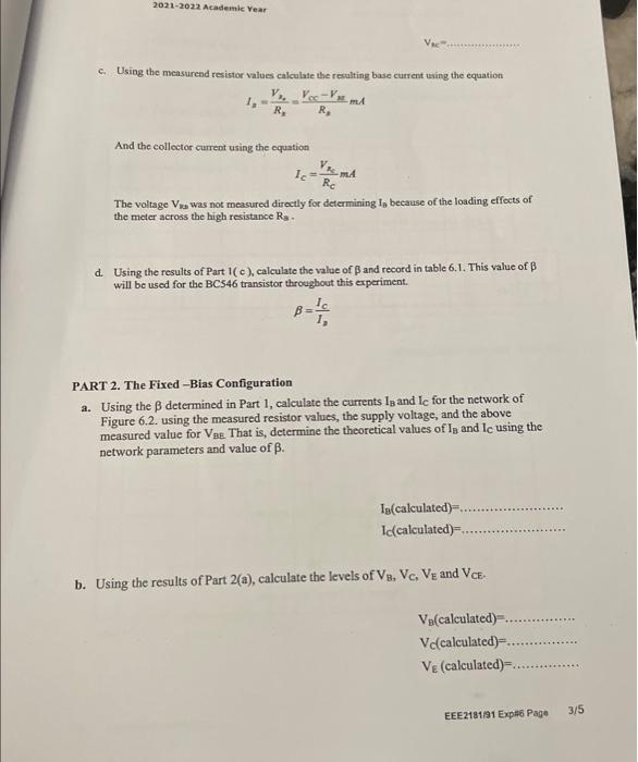 Solved Objectives: To determine the quiescent operating | Chegg.com