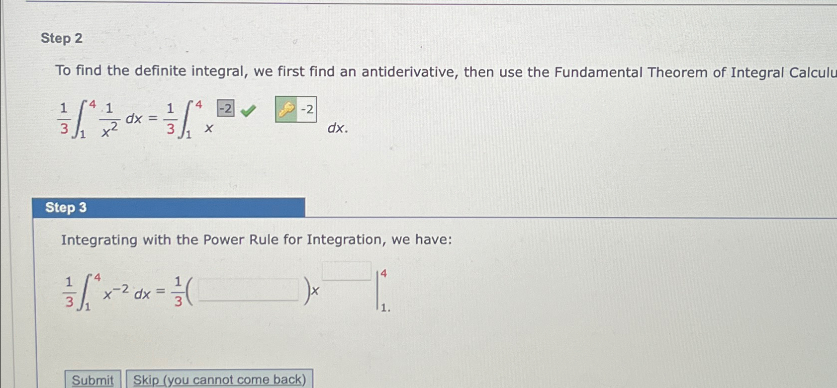 Solved Step 2To find the definite integral, we first find an | Chegg.com