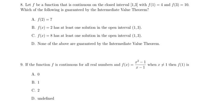 Solved 12. Let f, g, and h be continuous functions on their | Chegg.com