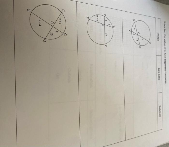 Solved U T Solve for the value of x. Use segment formulas. S | Chegg.com