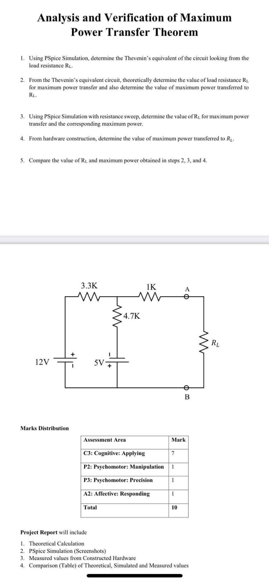 Solved Analysis and Verification of Maximum Power Transfer | Chegg.com