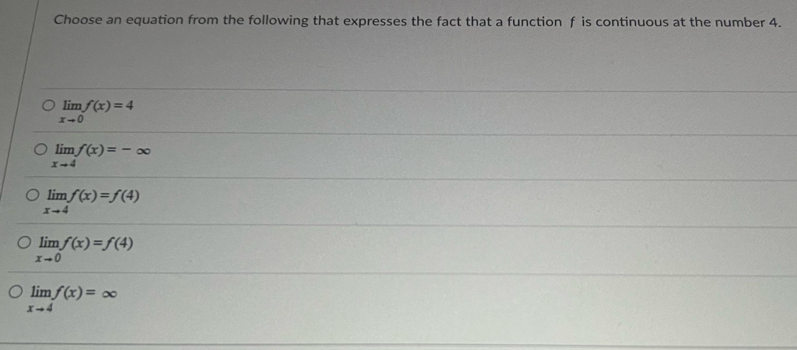 Solved Choose an equation from the following that expresses | Chegg.com