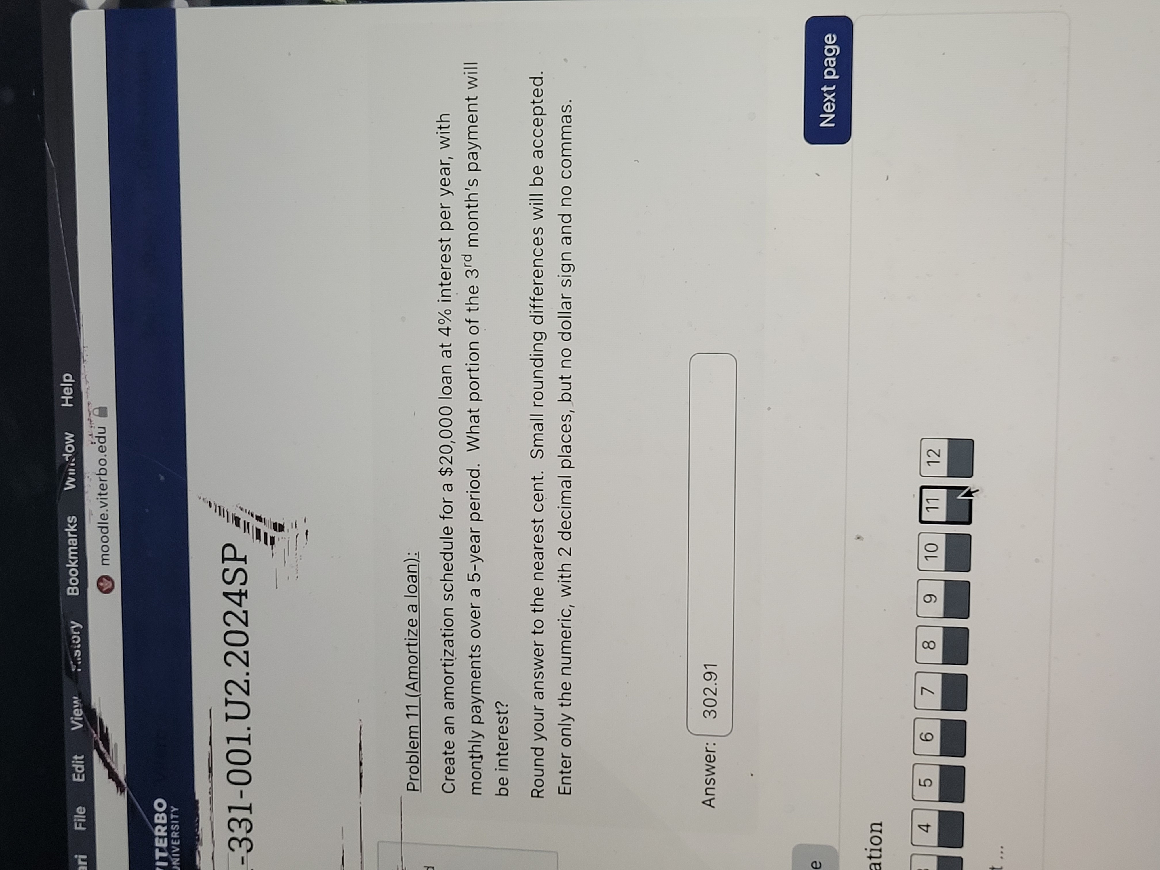 Solved Problem 11 (Amortize a loan):Create an amortization | Chegg.com