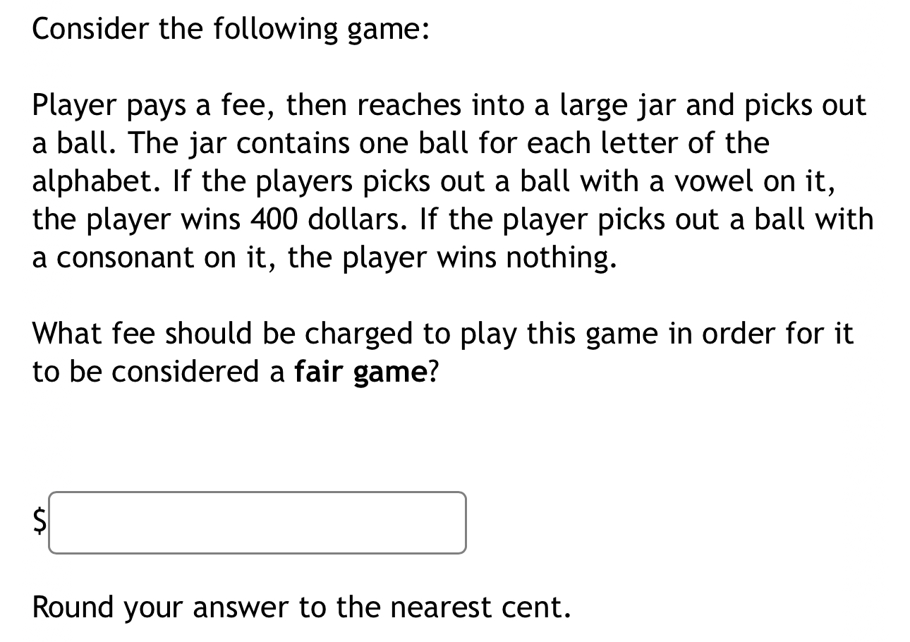 Solved Consider the following game:Player pays a fee, then | Chegg.com