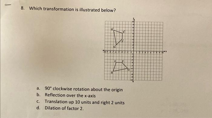 Solved show work if you can!which transformation is | Chegg.com