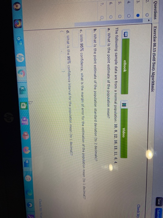 Solved Exercise 08.03 Algorithmic Question 1 of 2 Check My | Chegg.com