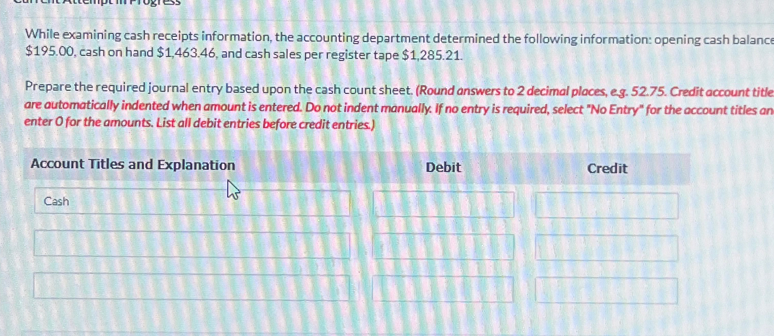 Solved While examining cash receipts information, the | Chegg.com