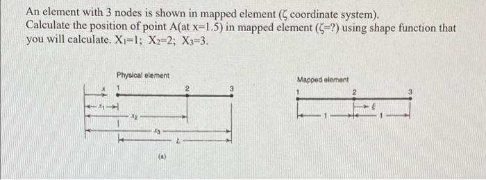 Solved An element with 3 nodes is shown in mapped element (5 | Chegg.com