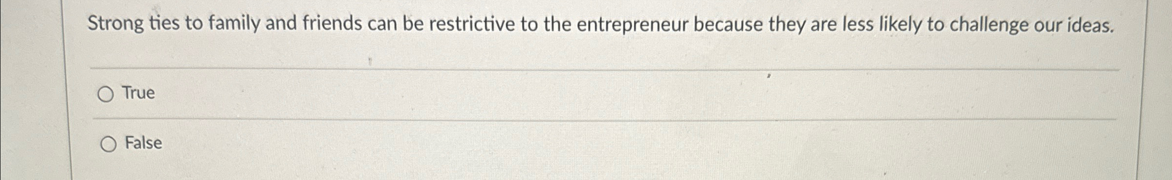 Solved Strong ties to family and friends can be restrictive | Chegg.com