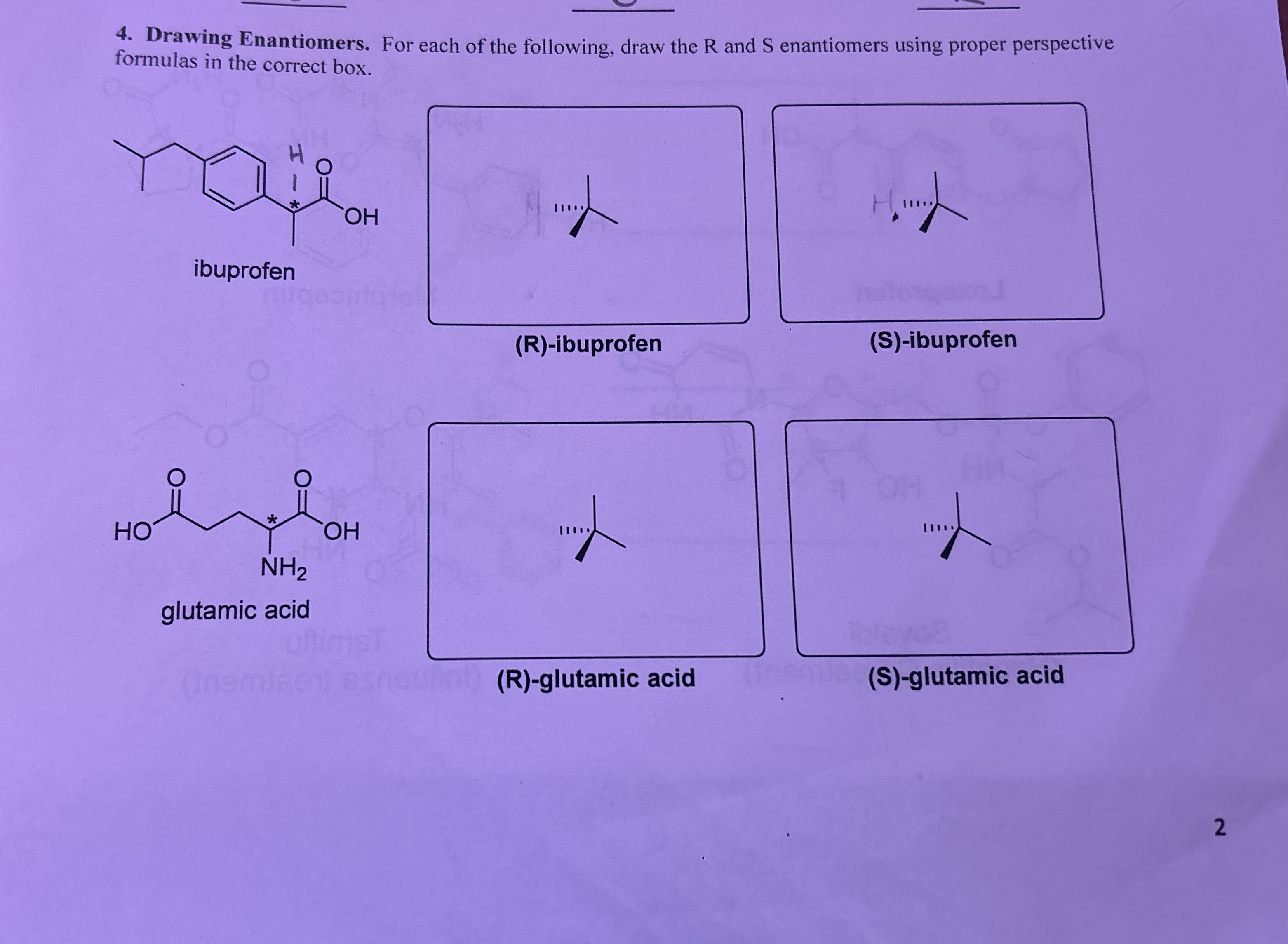 Solved Drawing Enantiomers. For each of the following, draw | Chegg.com