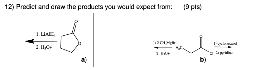 Solved Predict and draw the products you would expect | Chegg.com