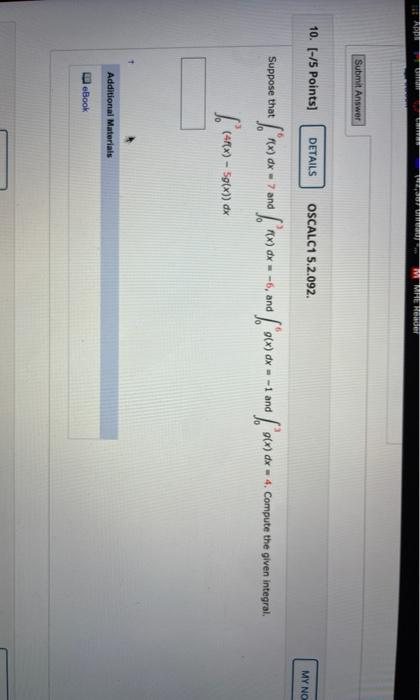 Solved MNER Submit Answer 10. [-/5 Points) DETAILS OSCALC1 | Chegg.com Solved MNER Submit Answer 10. [-/5 Points) DETAILS OSCALC1 | Chegg.com