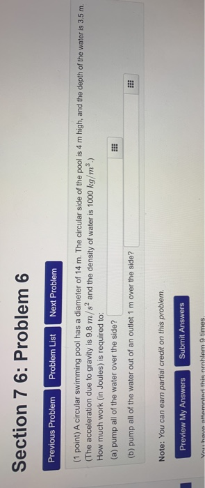 Solved Section 7 6: Problem 1 Previous Problem Problem List | Chegg.com