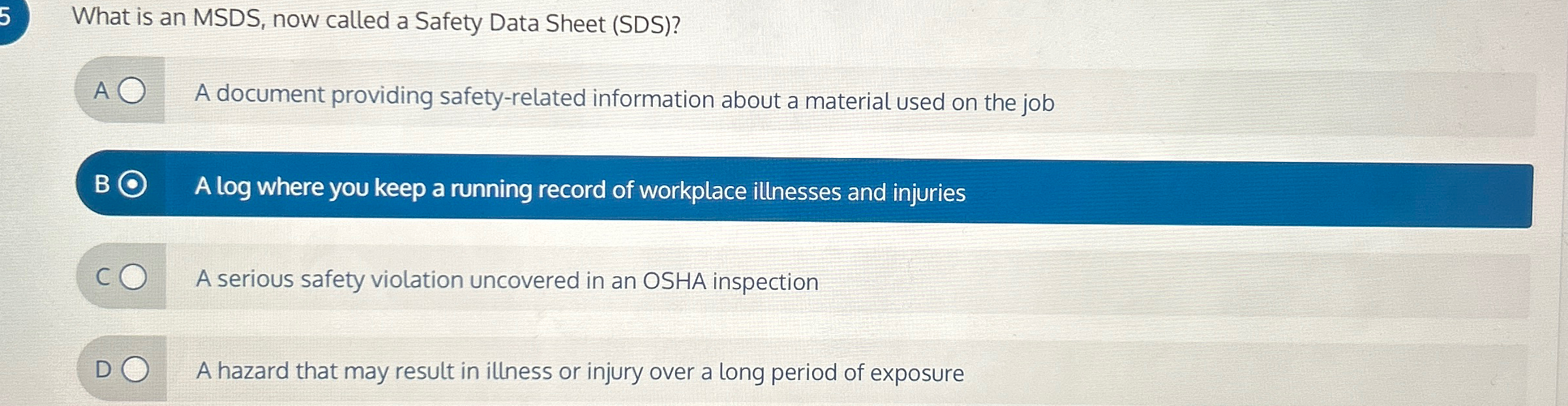 Solved What is an MSDS, ﻿now called a Safety Data Sheet | Chegg.com
