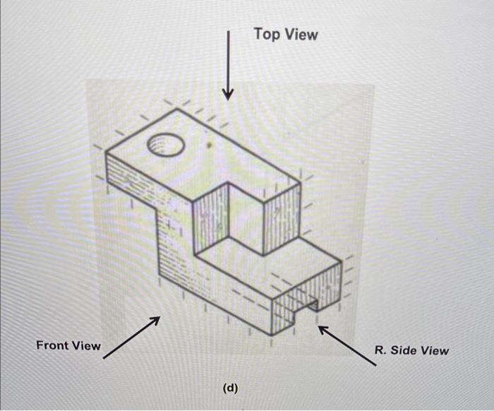 Solved for parts shown in figure (b,d) sketch front,top and | Chegg.com