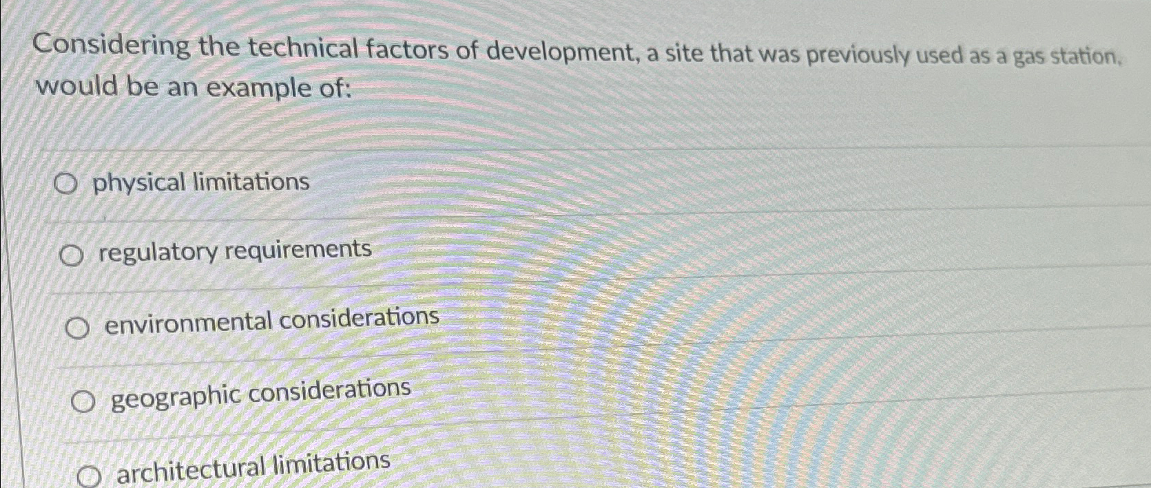 Solved Considering the technical factors of development, a | Chegg.com