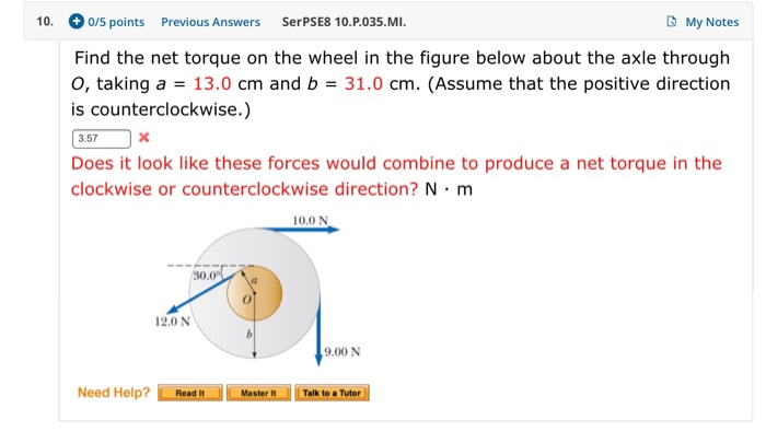 Solved Find the net torque on the wheel in the figure below | Chegg.com