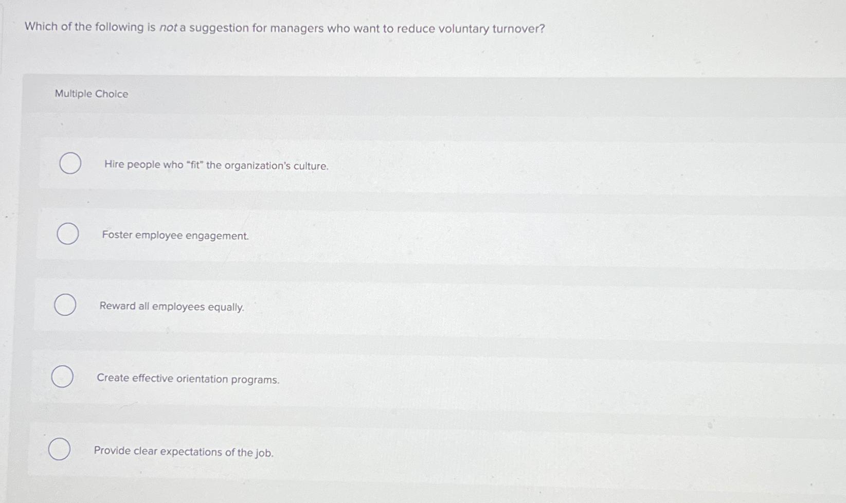 Solved Which of the following is not a suggestion for | Chegg.com