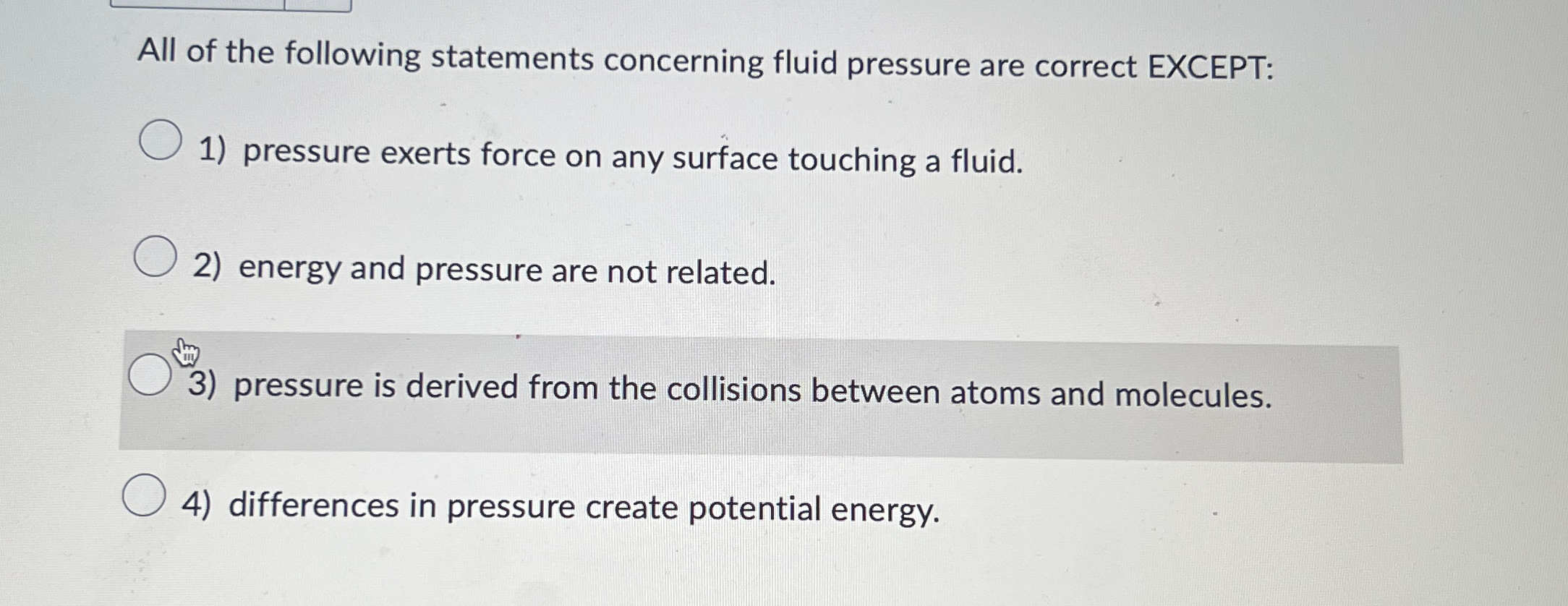 Solved All of the following statements concerning fluid | Chegg.com