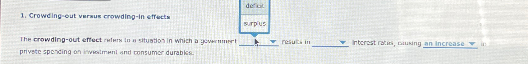 Solved Crowding-out versus crowding-In effectsThe | Chegg.com