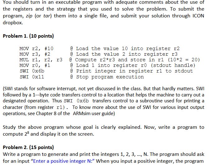 Solved You should turn in an ﻿executable program with | Chegg.com